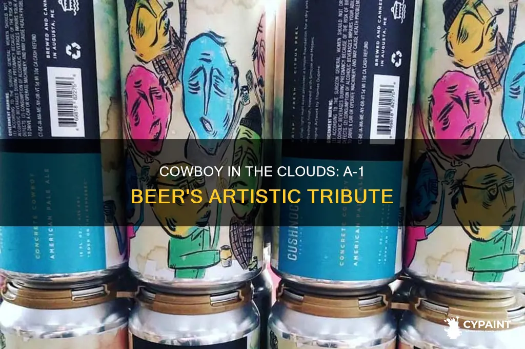 Cowboy In The Clouds: A-1 Beer's Artistic Tribute | CyPaint