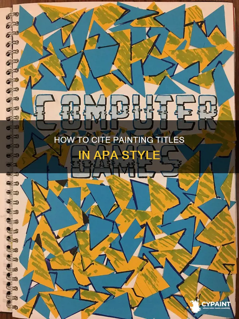 How To Cite Painting Titles In Apa Style | CyPaint