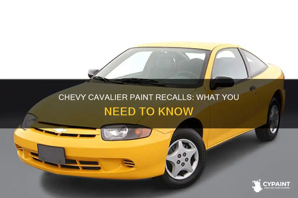 Chevy Cavalier Paint Recalls: What You Need To Know | CyPaint