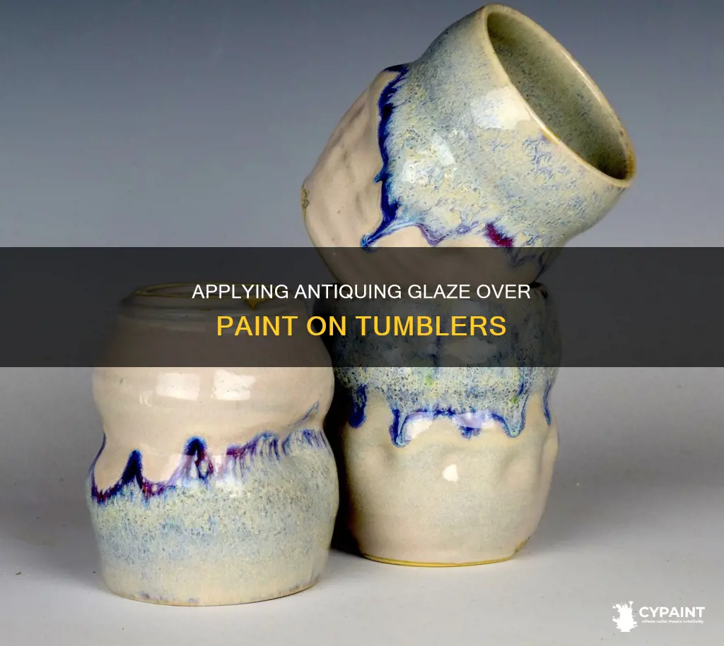 Applying Antiquing Glaze Over Paint On Tumblers | CyPaint