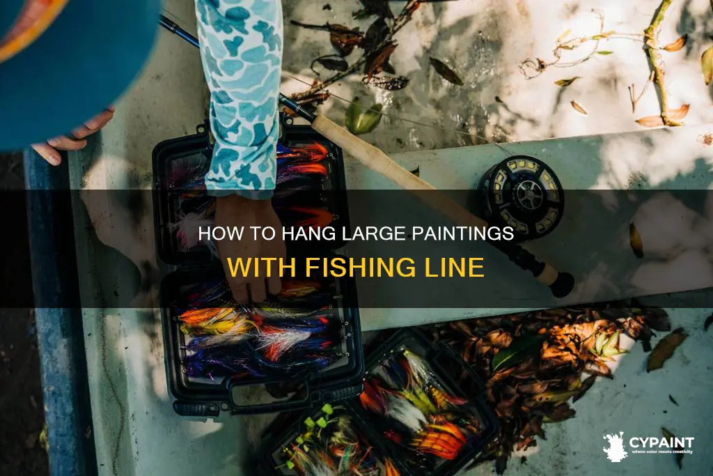 How To Hang Large Paintings With Fishing Line | CyPaint