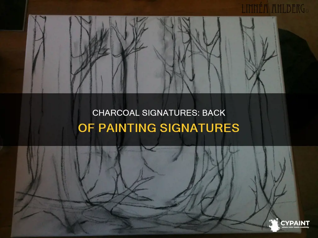 Charcoal Signatures: Back Of Painting Signatures | CyPaint