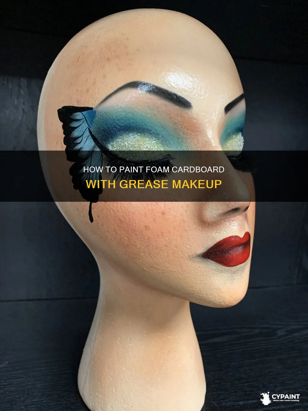 How To Paint Foam Cardboard With Grease Makeup | CyPaint