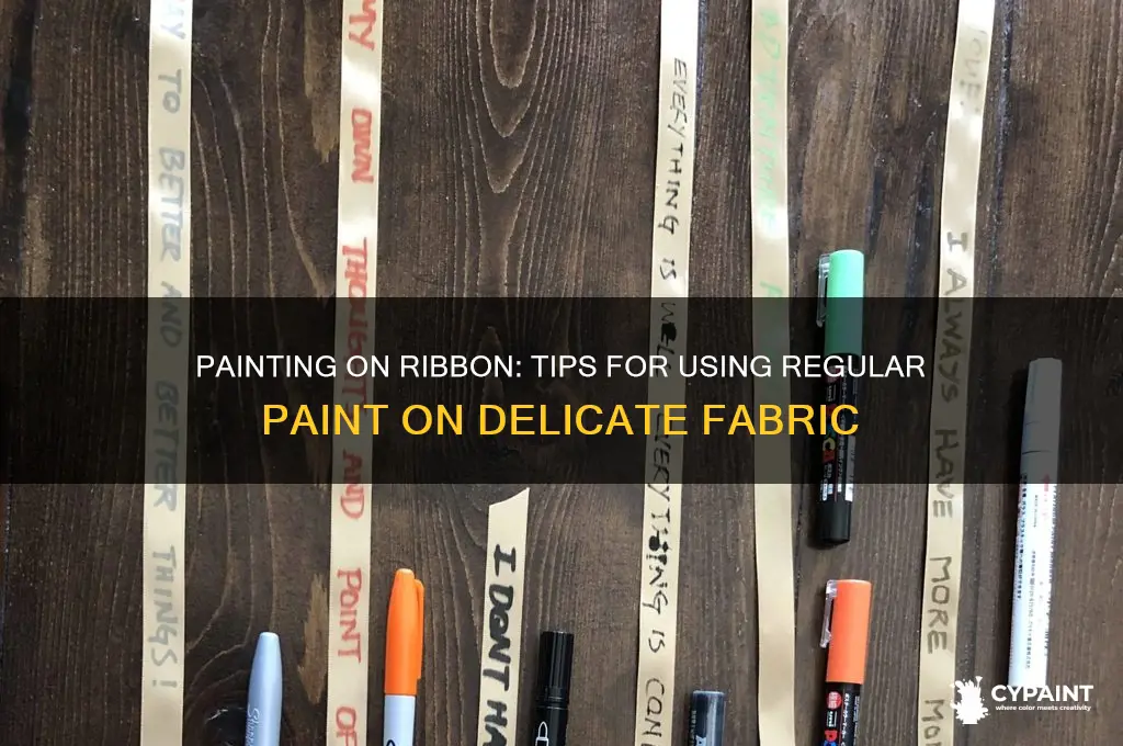 Painting On Ribbon: Tips For Using Regular Paint On Delicate Fabric ...