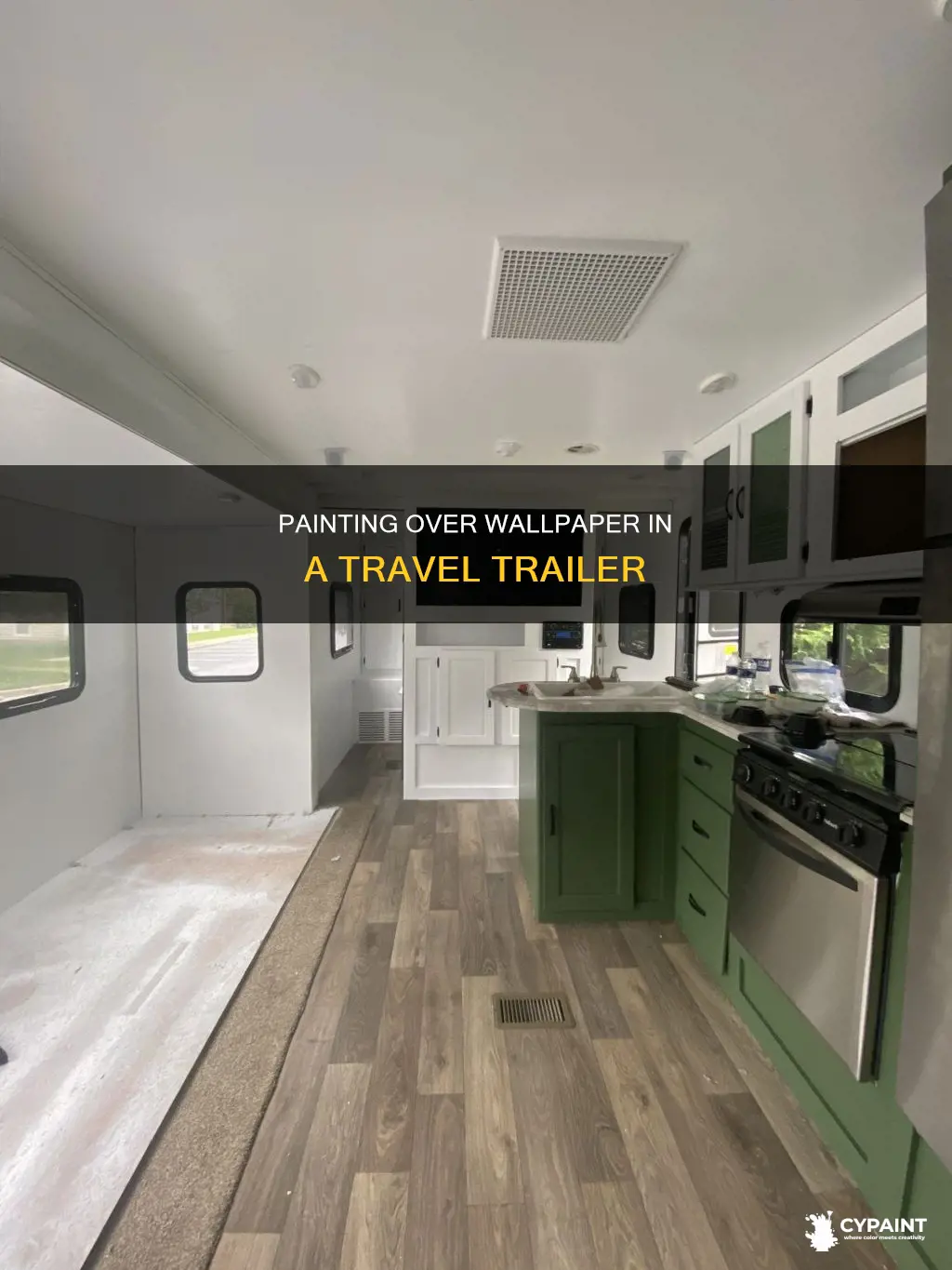 Painting Over Wallpaper In A Travel Trailer | CyPaint