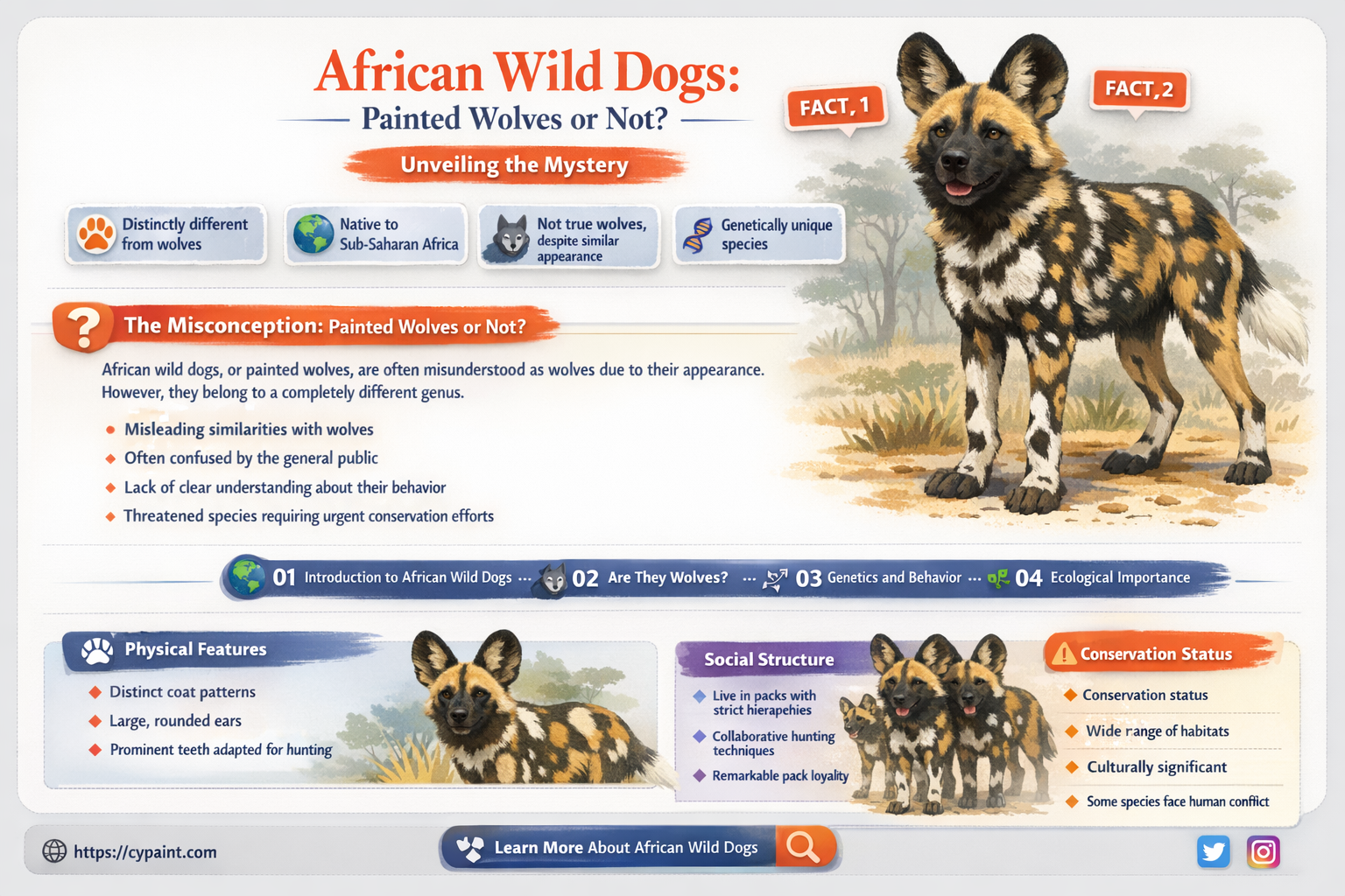 African Wild Dogs: Painted Wolves Or Not? | CyPaint