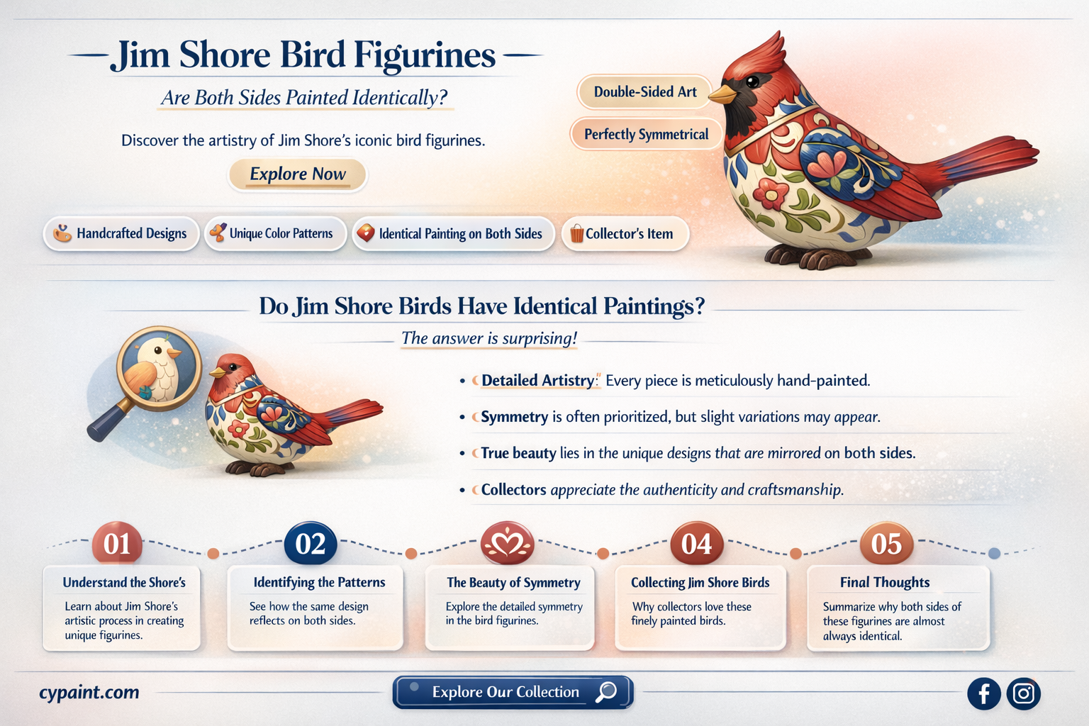 Jim Shore Bird Figurines: Are Both Sides Painted Identically? | CyPaint