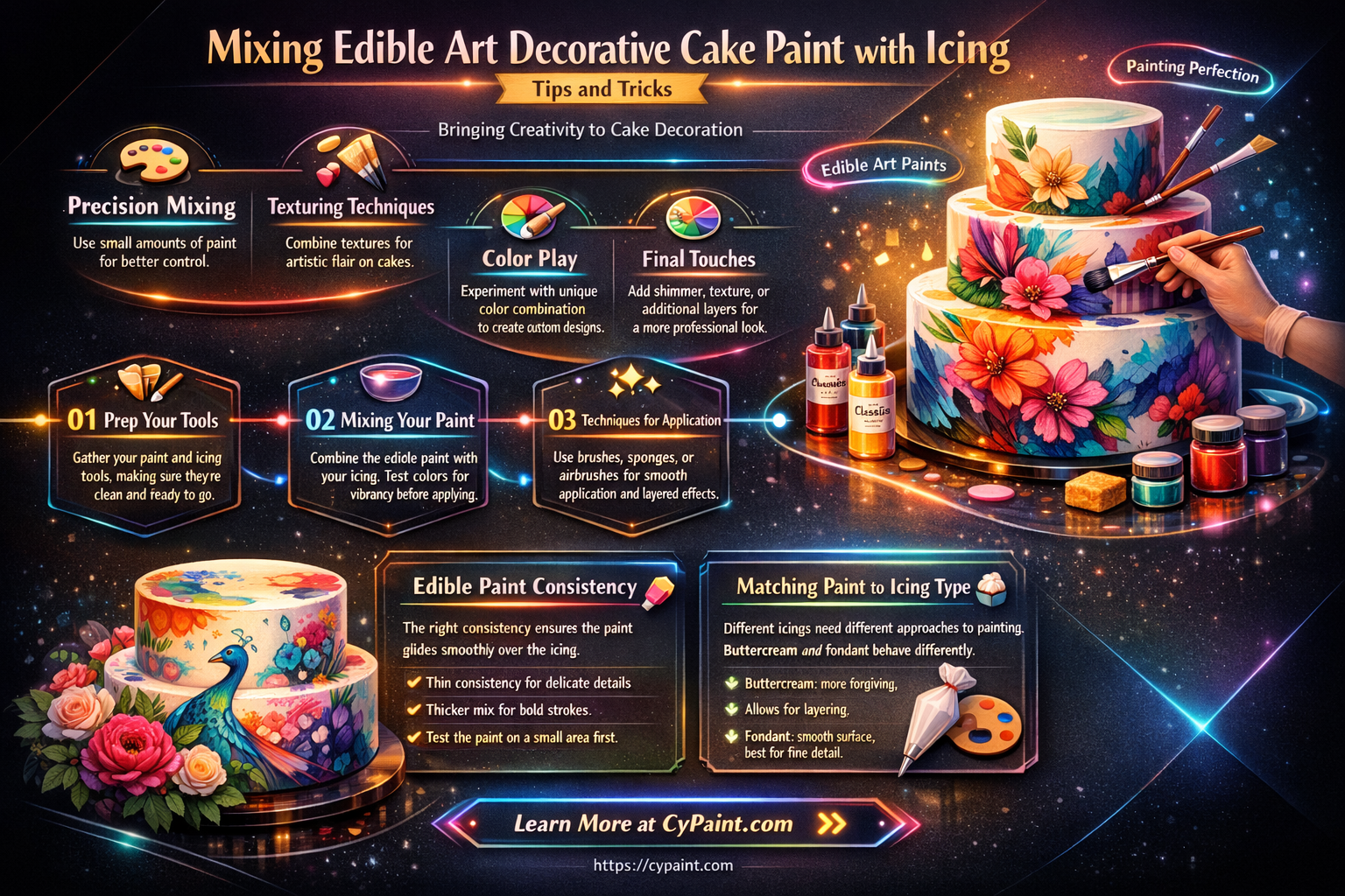 Mixing Edible Art Decorative Cake Paint With Icing: Tips And Tricks ...