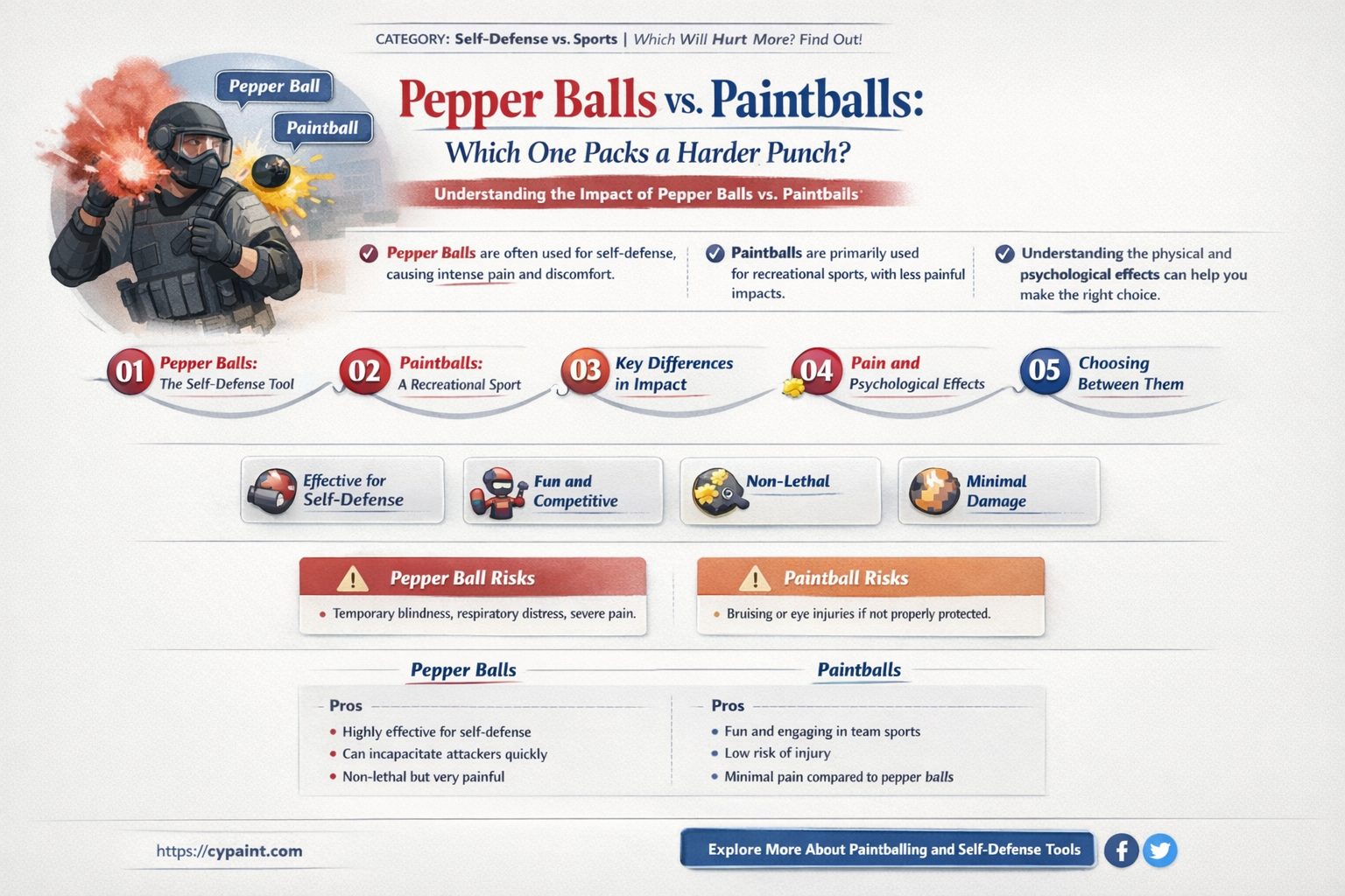 Pepper Balls Vs. Paintballs: Which One Packs A Harder Punch? | CyPaint