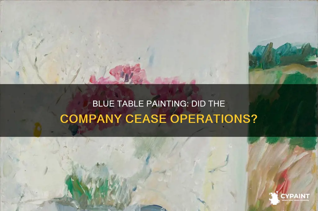 Blue Table Painting: Did The Company Cease Operations? | CyPaint