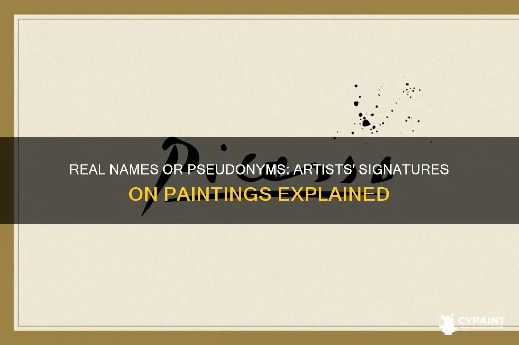Real Names Or Pseudonyms: Artists' Signatures On Paintings Explained ...