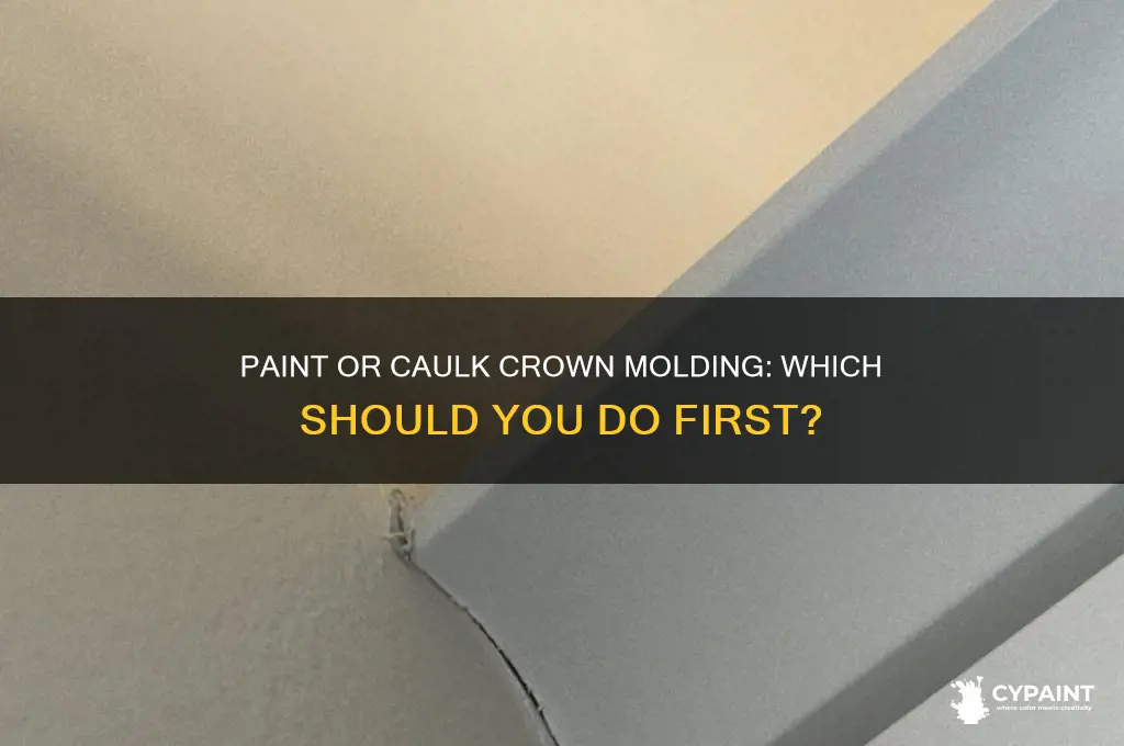 Paint Or Caulk Crown Molding: Which Should You Do First? | CyPaint