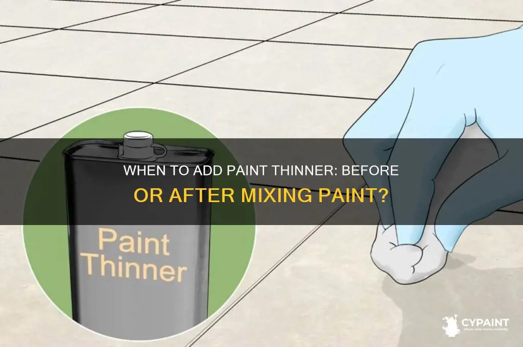 When To Add Paint Thinner: Before Or After Mixing Paint? | CyPaint