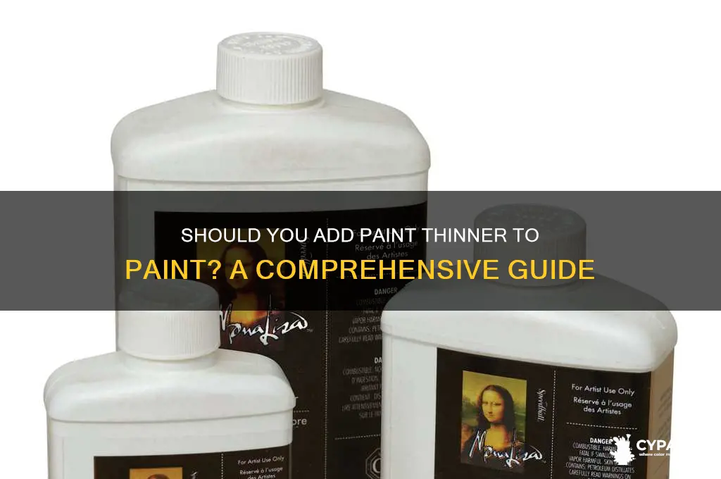 Should You Add Paint Thinner To Paint? A Comprehensive Guide | CyPaint
