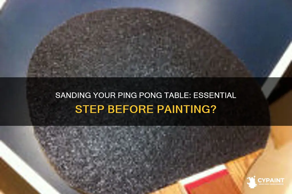 Sanding Your Ping Pong Table: Essential Step Before Painting? | CyPaint