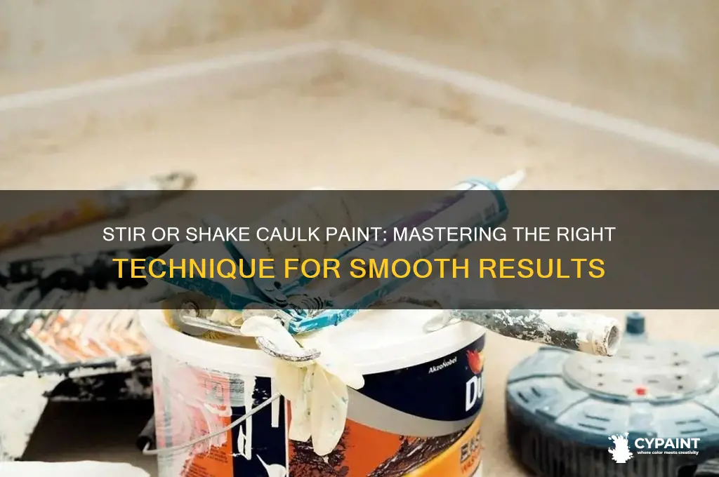 Stir Or Shake Caulk Paint: Mastering The Right Technique For Smooth ...