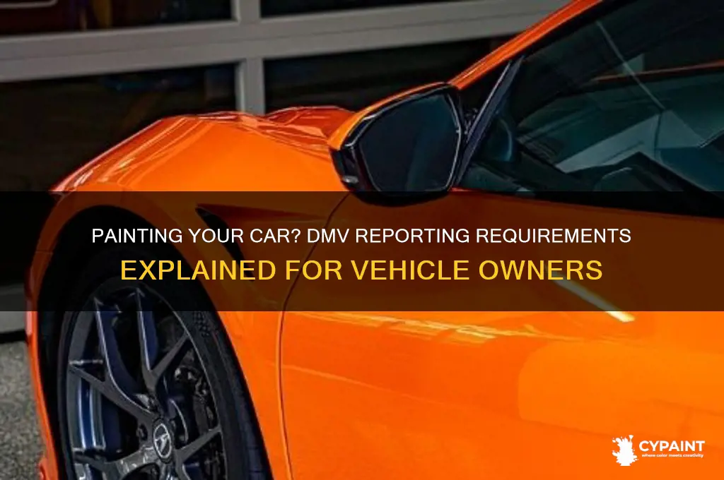 Painting Your Car? Dmv Reporting Requirements Explained For Vehicle ...