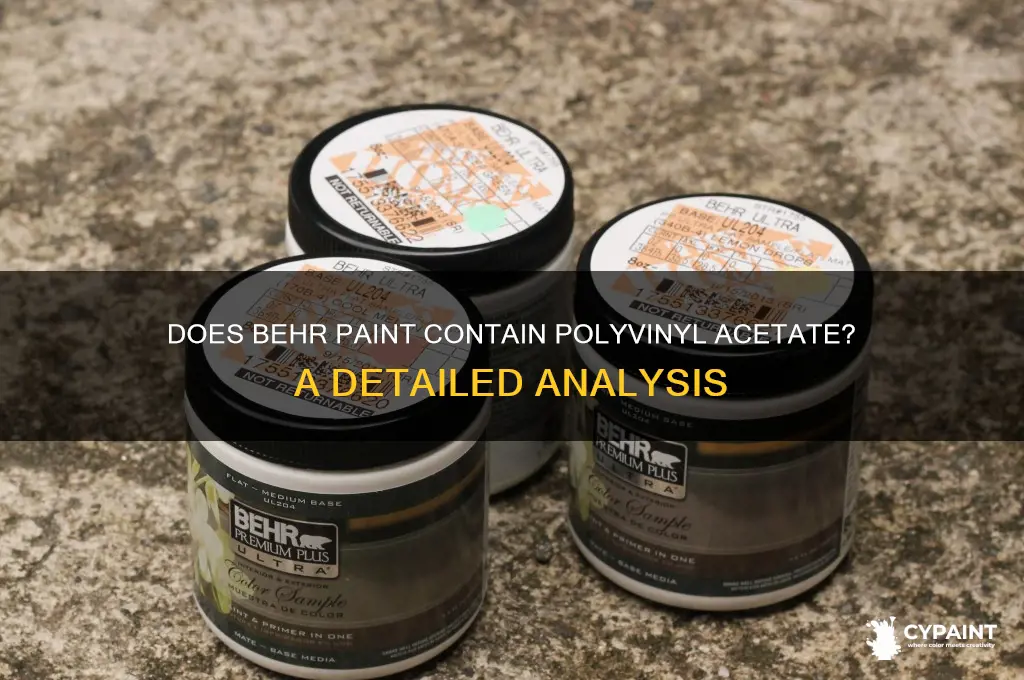 Does Behr Paint Contain Polyvinyl Acetate? A Detailed Analysis | CyPaint