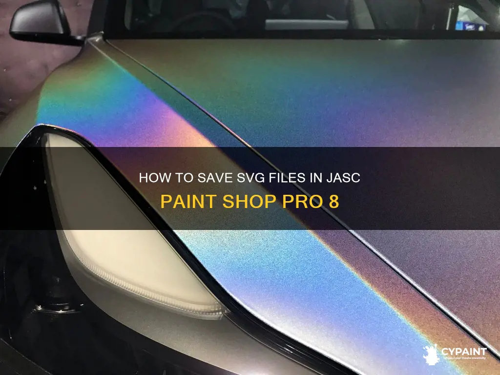 How To Save Svg Files In Jasc Paint Shop Pro 8 | CyPaint