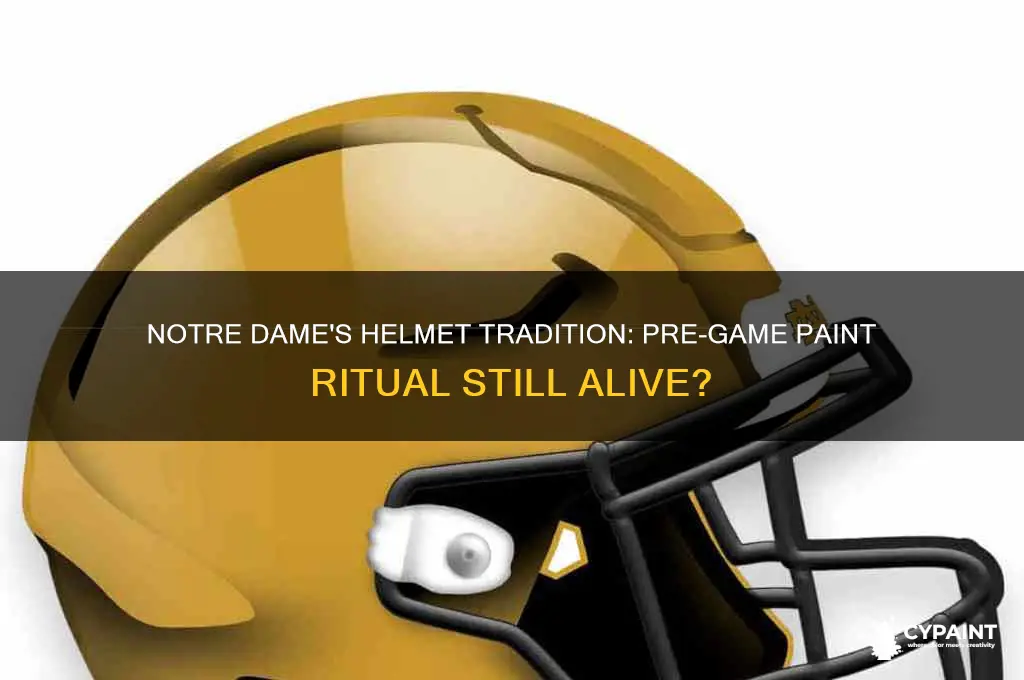 Notre Dame's Helmet Tradition: Pre-Game Paint Ritual Still Alive? | CyPaint