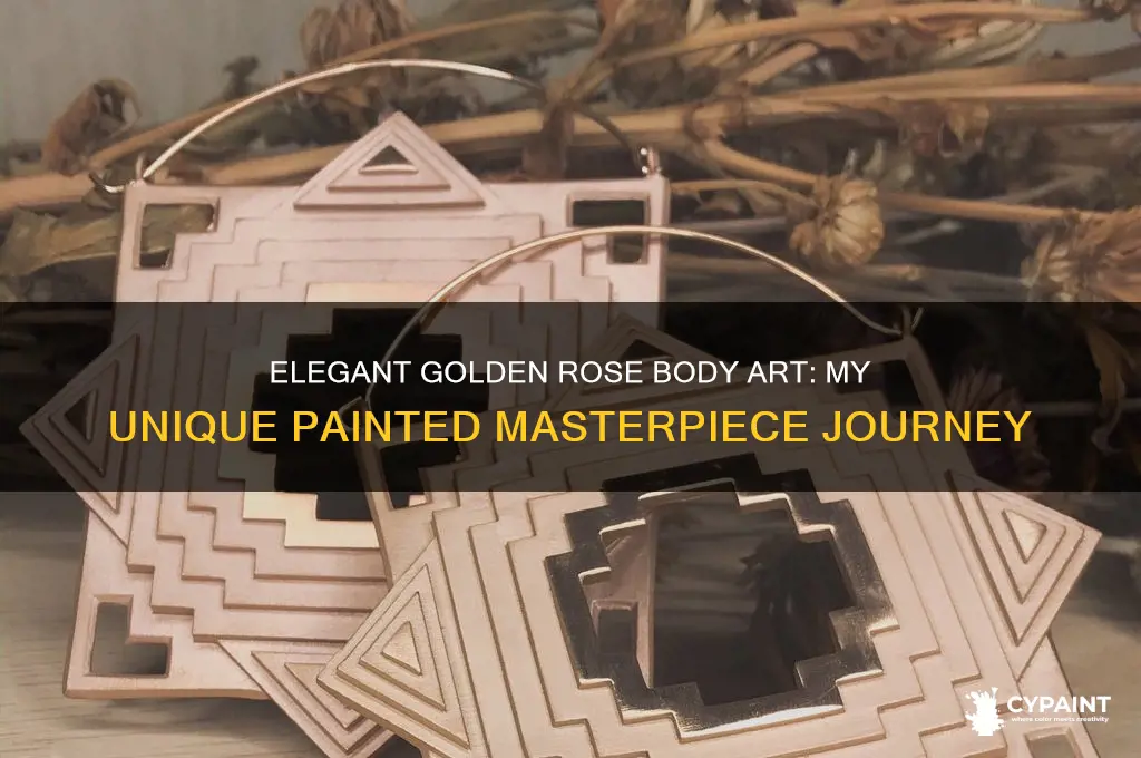 Elegant Golden Rose Body Art: My Unique Painted Masterpiece Journey ...