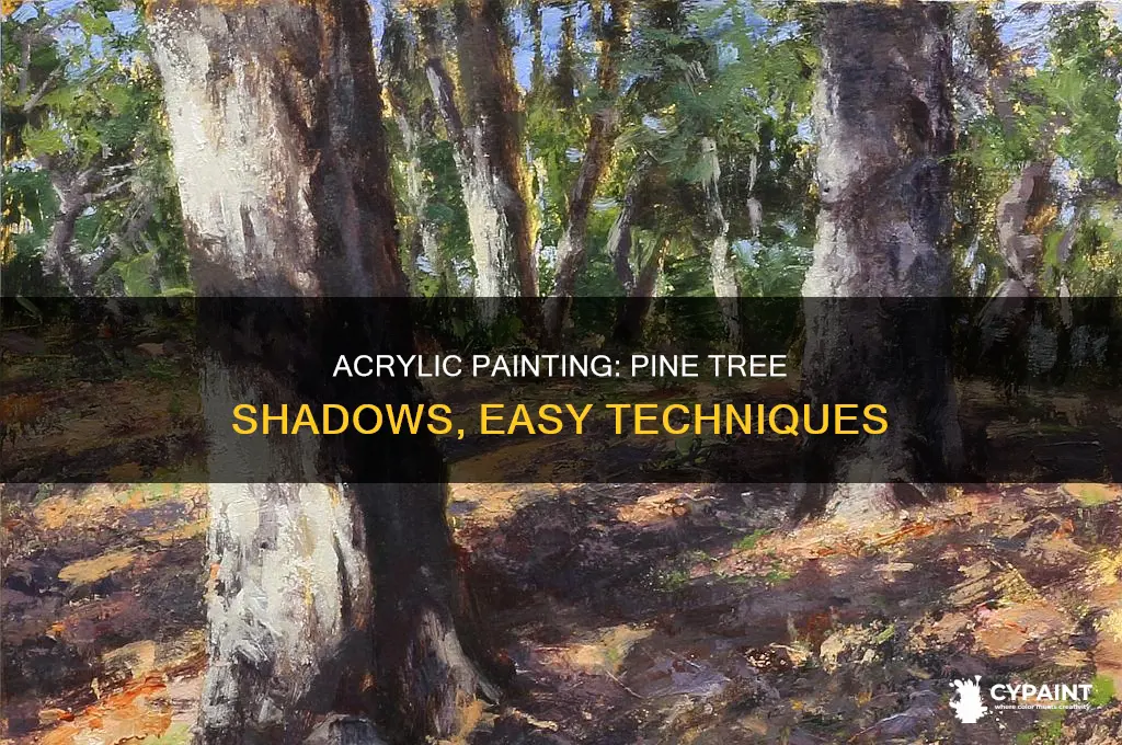 Acrylic Painting: Pine Tree Shadows, Easy Techniques | CyPaint