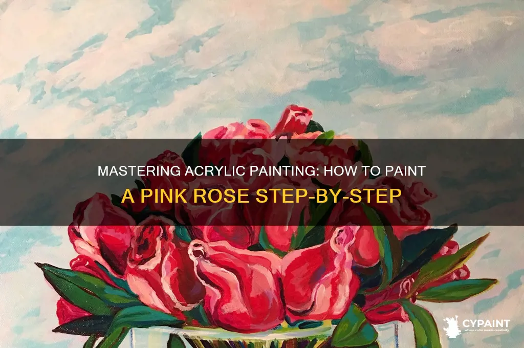 Mastering Acrylic Painting: How To Paint A Pink Rose Step-By-Step | CyPaint