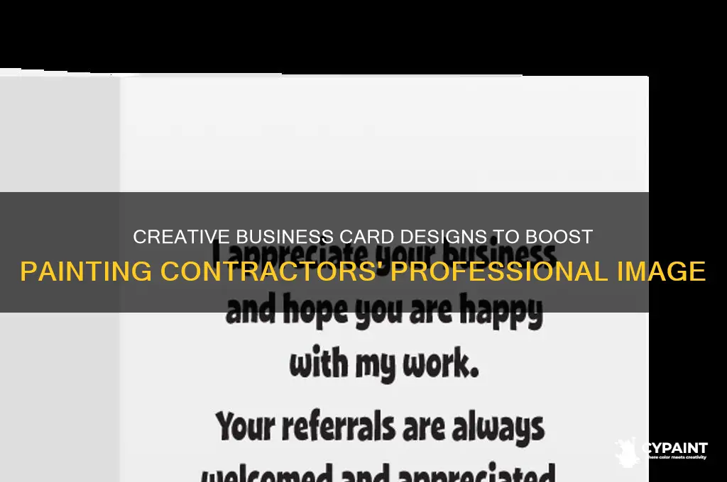 Creative Business Card Designs To Boost Painting Contractors ...