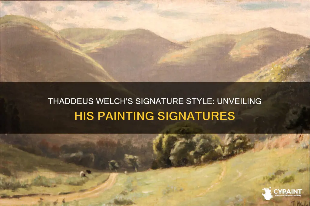 Thaddeus Welch's Signature Style: Unveiling His Painting Signatures ...