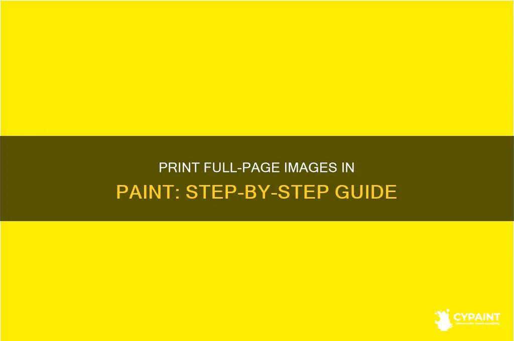 Print Full-Page Images In Paint: Step-By-Step Guide | CyPaint
