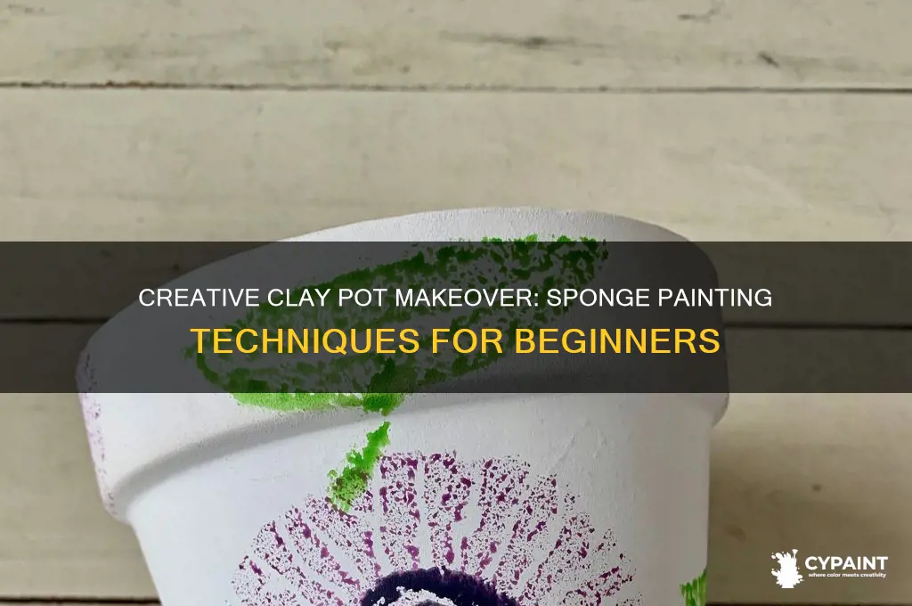 Creative Clay Pot Makeover: Sponge Painting Techniques For Beginners ...