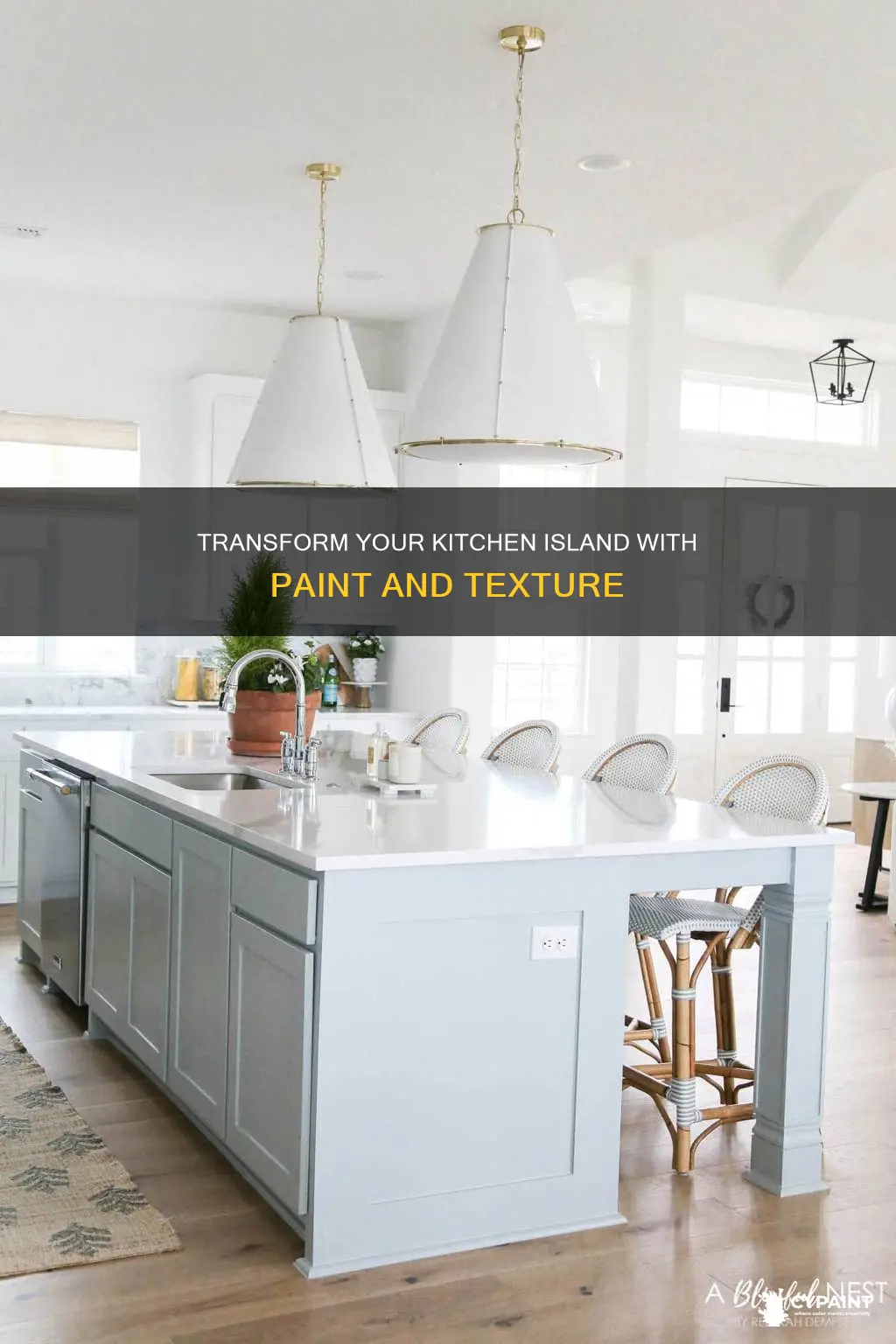 Transform Your Kitchen Island With Paint And Texture | CyPaint