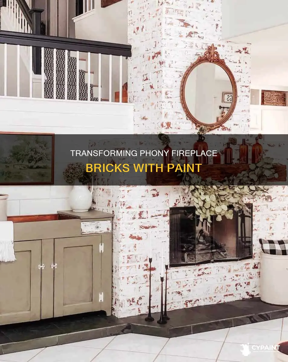 Transforming Phony Fireplace Bricks With Paint | CyPaint