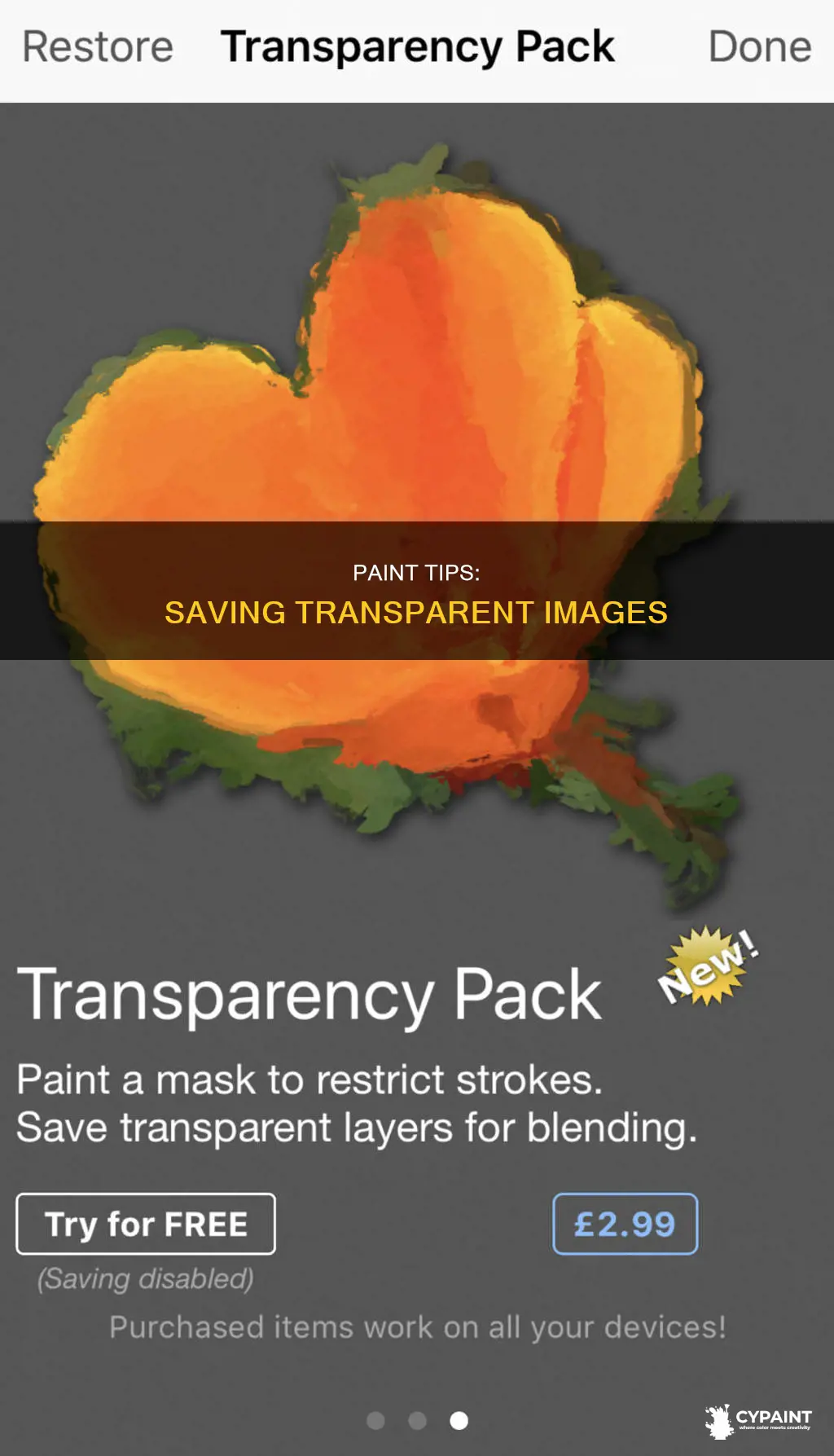 Paint Tips: Saving Transparent Images | CyPaint