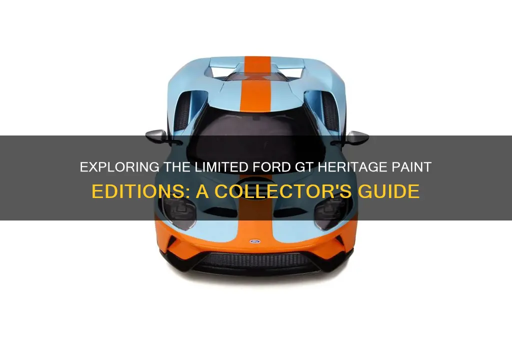 Exploring The Limited Ford Gt Heritage Paint Editions: A Collector's ...