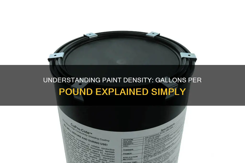 Understanding Paint Density: Gallons Per Pound Explained Simply | CyPaint