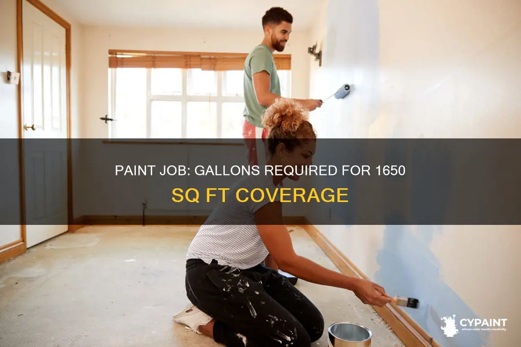 Paint Job: Gallons Required For 1650 Sq Ft Coverage | CyPaint