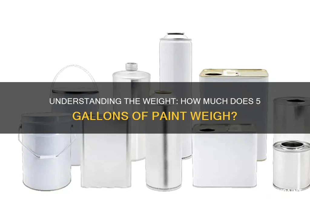 Understanding The Weight: How Much Does 5 Gallons Of Paint Weigh? | CyPaint