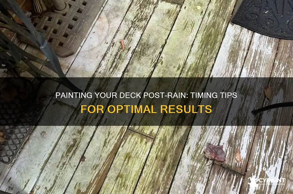 Painting Your Deck Post-Rain: Timing Tips For Optimal Results | CyPaint