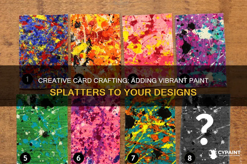 Creative Card Crafting: Adding Vibrant Paint Splatters To Your Designs ...