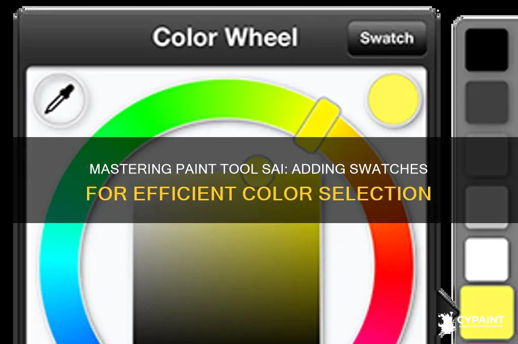 Mastering Paint Tool Sai: Adding Swatches For Efficient Color Selection ...