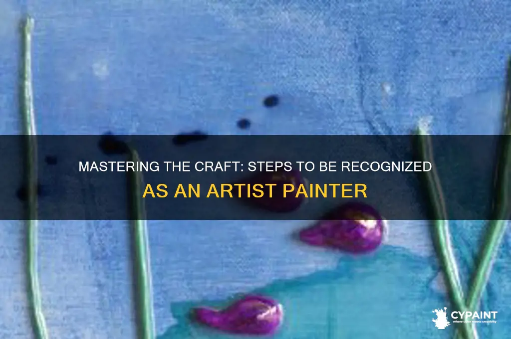Mastering The Craft: Steps To Be Recognized As An Artist Painter | CyPaint