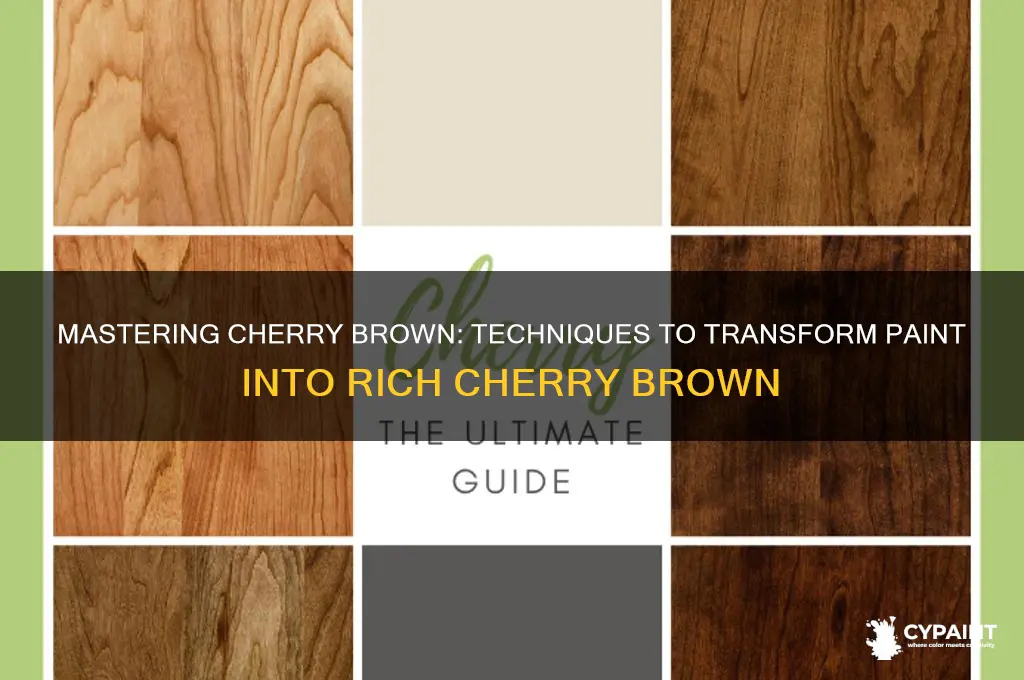 Mastering Cherry Brown: Techniques To Transform Paint Into Rich Cherry ...