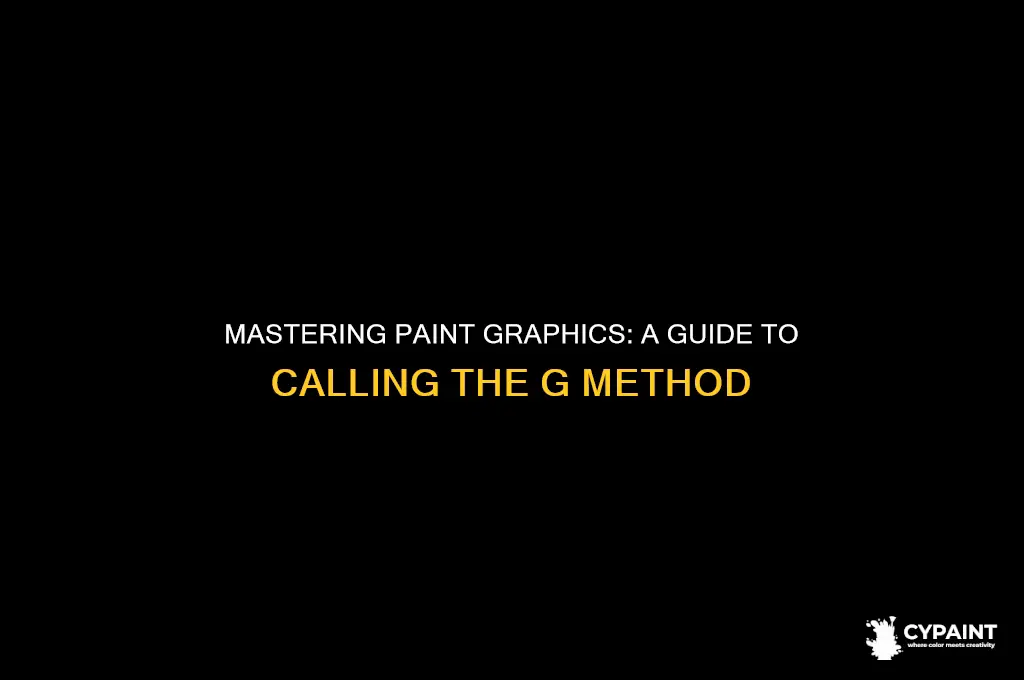 Mastering Paint Graphics: A Guide To Calling The G Method | CyPaint
