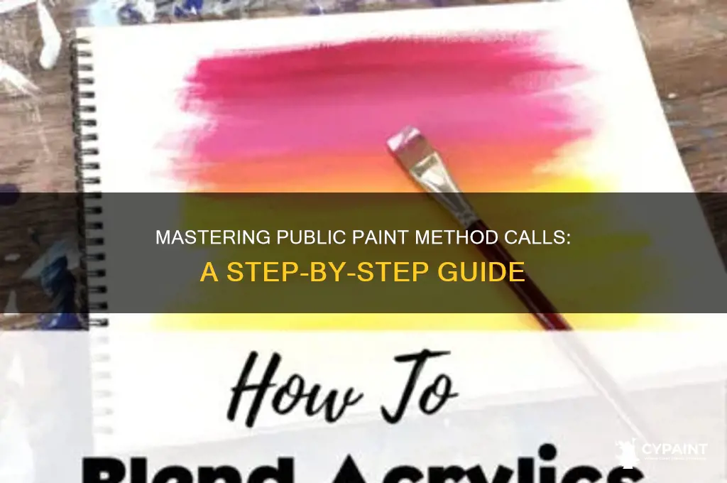 Mastering Public Paint Method Calls: A Step-By-Step Guide | CyPaint