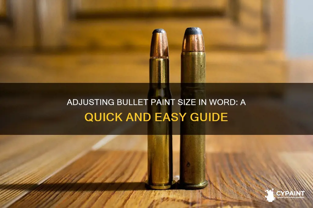 Adjusting Bullet Paint Size In Word: A Quick And Easy Guide | CyPaint