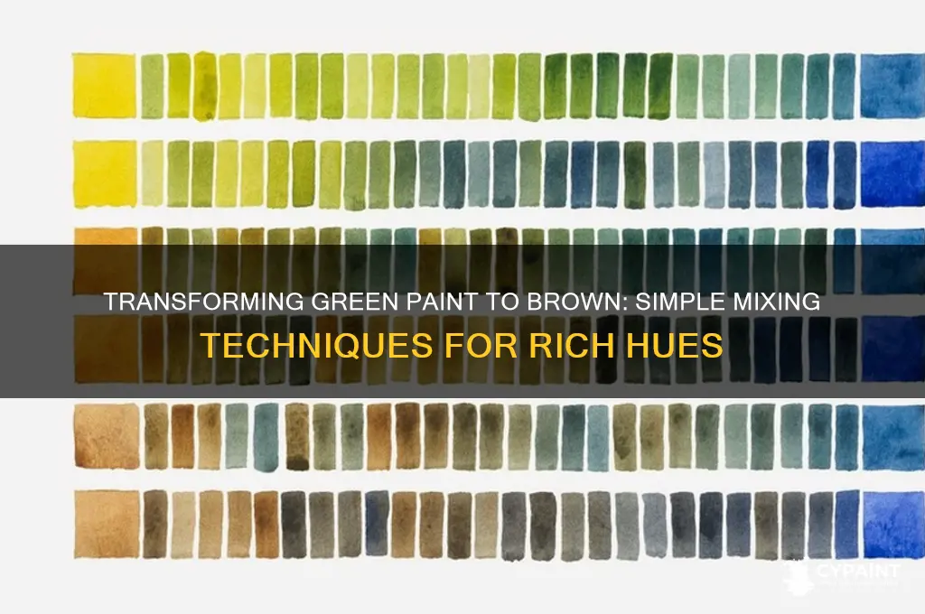 Transforming Green Paint To Brown: Simple Mixing Techniques For Rich ...