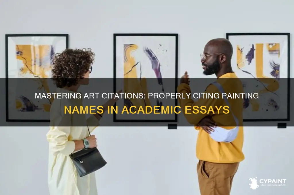 Mastering Art Citations: Properly Citing Painting Names In Academic ...