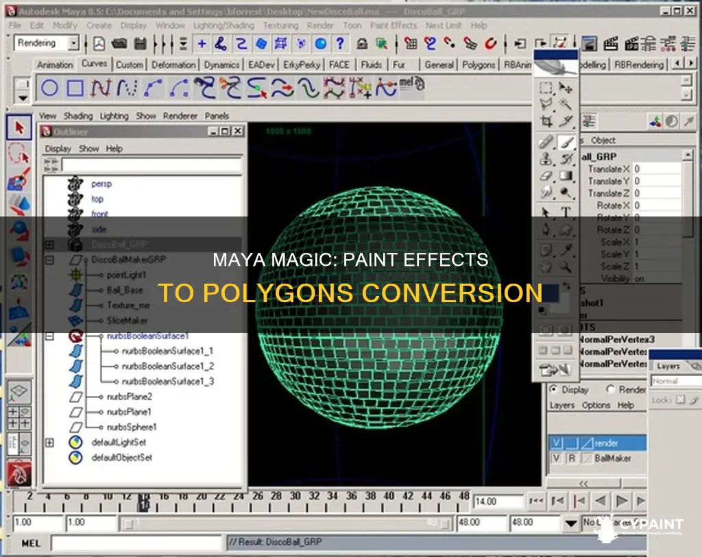 Maya Magic: Paint Effects To Polygons Conversion | CyPaint