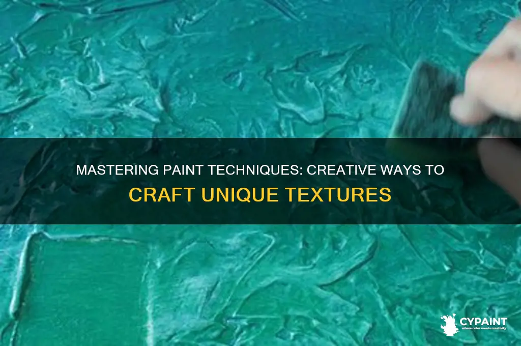 Mastering Paint Techniques: Creative Ways To Craft Unique Textures ...